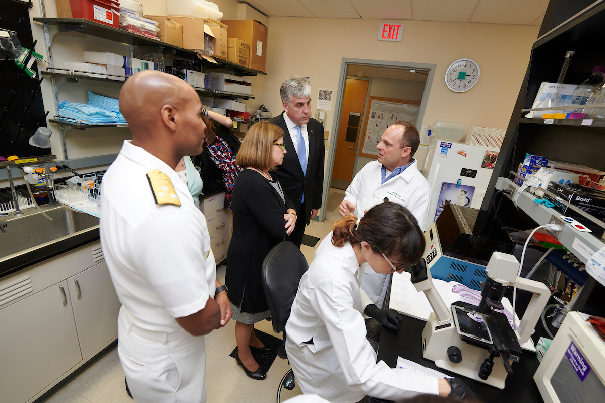 HHS Leaders visit the Moron-Concepcion Lab in the Department of ...
